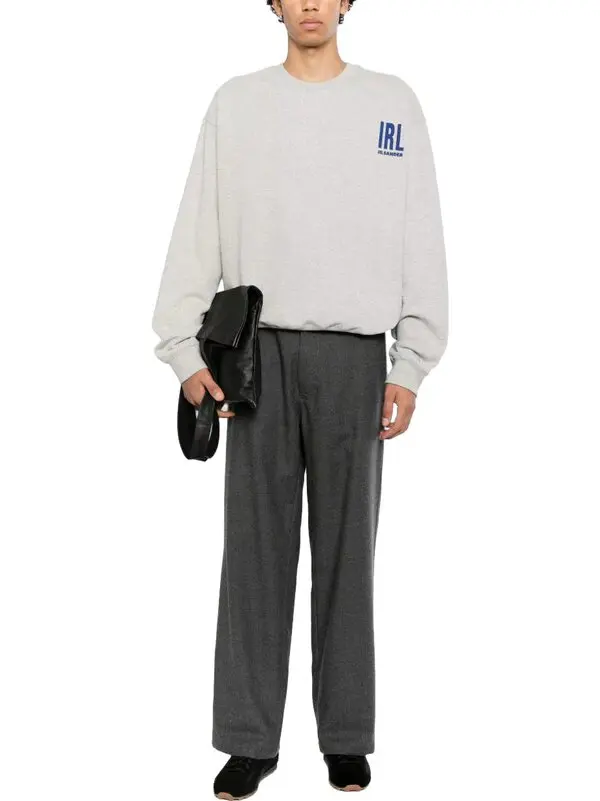 JIL SANDER Logo Print Sweatshirt - Grey
