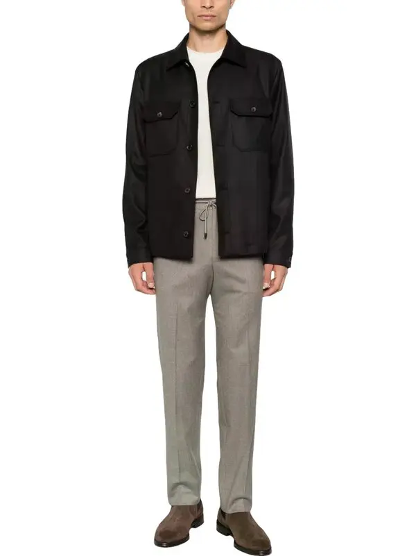 Corneliani Tailored Trousers With Drawstring Waistband - Neutrals