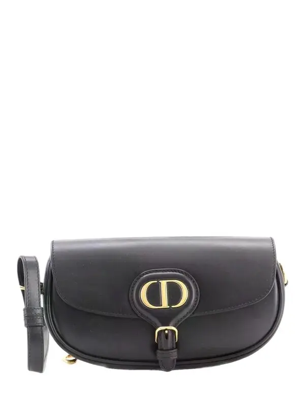 Dior Bobby Flap Bag Leather Small Crossbody Bag - Black