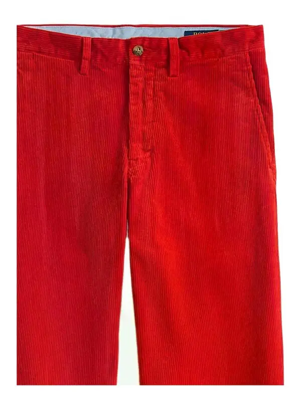 Polo Ralph Lauren Corduroy Straight Leg Trousers - Red