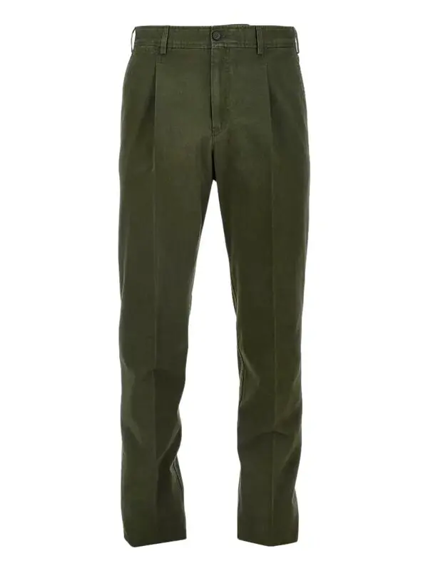 PT TORINO Belt Loops Trousers With Pleat Detail - Green