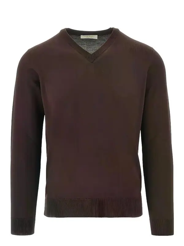THE M.. V-neck Sweater - Brown