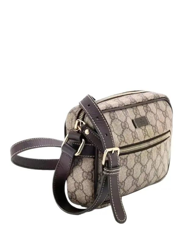 Gucci Gg Coated Canvas Small Camera Crossbody Bag - Brown