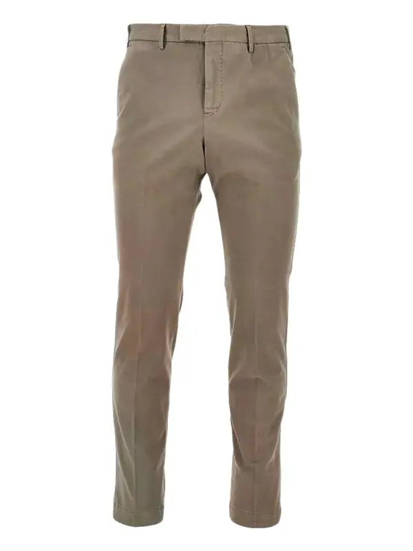 PT TORINO Straight-leg Trousers With Pressed Crease - Neutrals