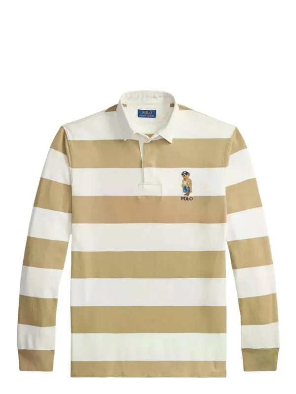 Polo Ralph Lauren Classic Fit Polo Bear Rugby Shirt - Neutrals