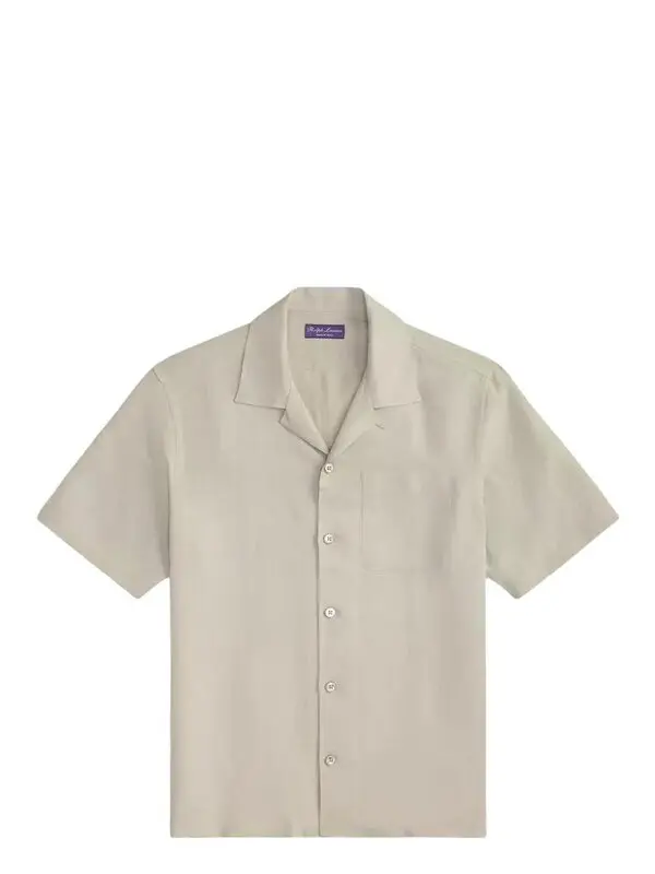 Ralph Lauren Purple Label Short-sleeved Camp-collar Shirt - Neutrals