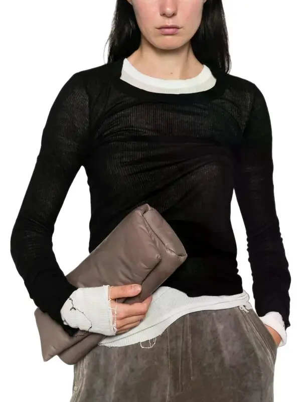 Rick Owens Padded Leather Clutch Bag - Grey
