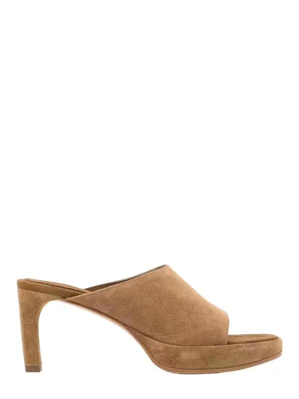 Balenciaga 80mm Suede Platform Sandals - Brown