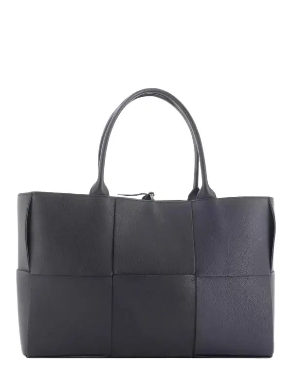 Bottega Veneta Arco Maxi Intrecciato Leather Medium Tote Bag - Black