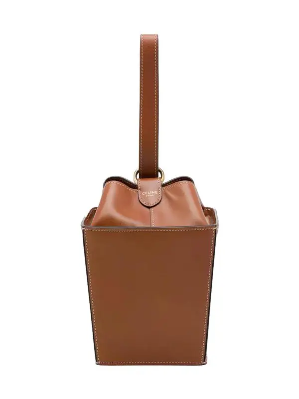 Celine Leather Strap Box Bag Handbag - Brown