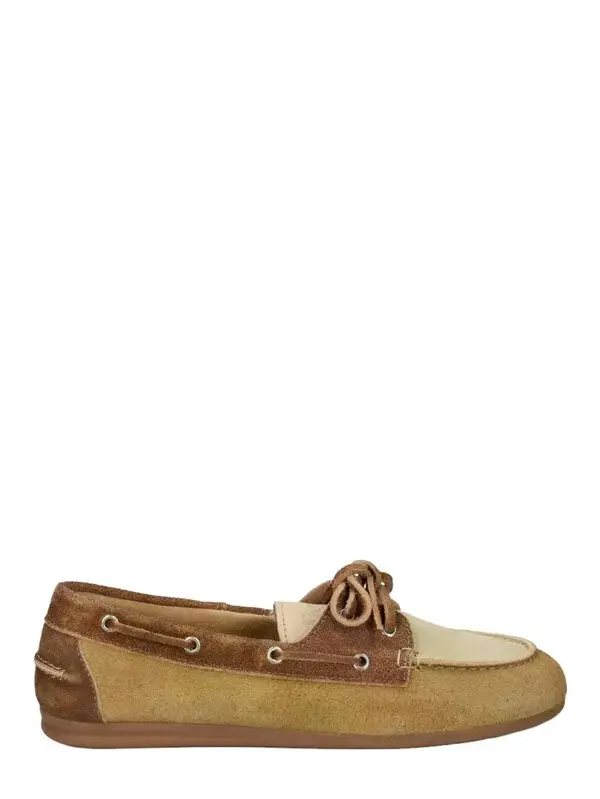 POSA Suede Panelled Loafers - Brown