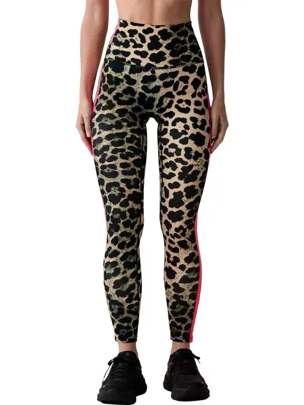 P.E Nation Leopard-print Side Stripe Leggings - Brown