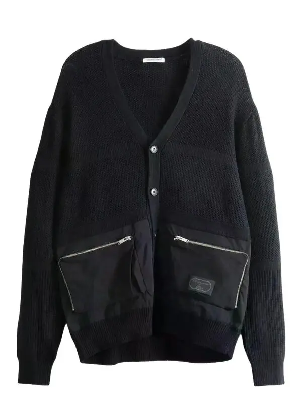 Undercover Zip-pocket Knit Cardigan - Black