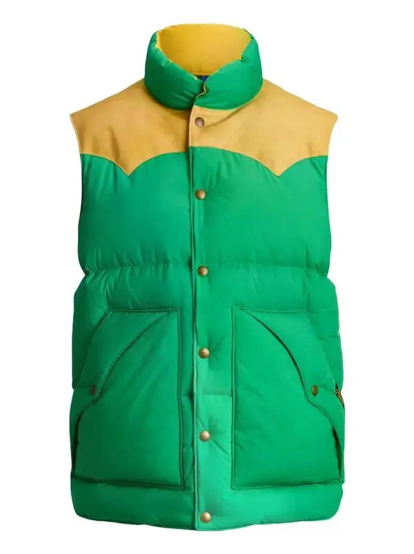 Polo Ralph Lauren Contrast-yoke Padded Gilet - Green