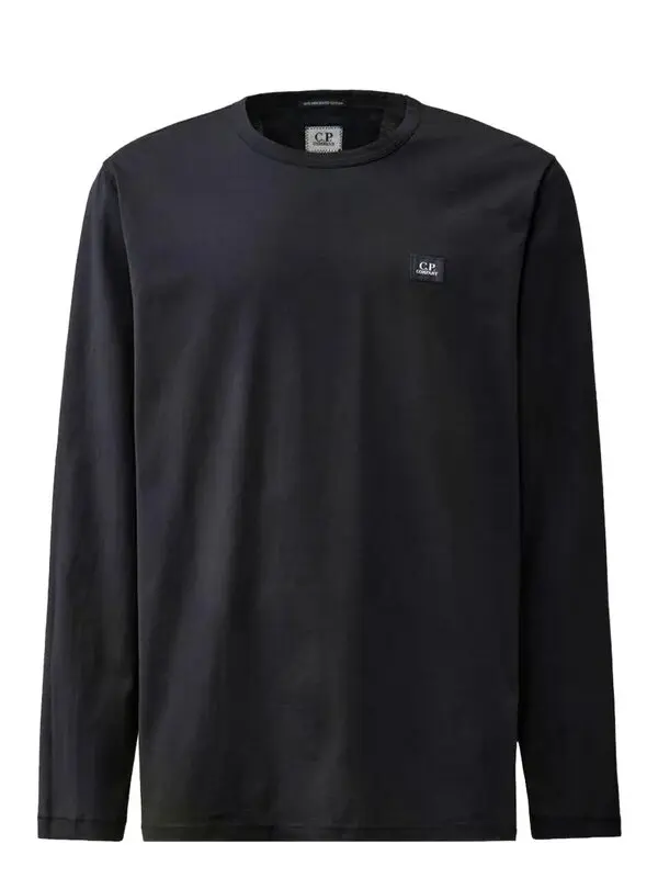 C.P. COMPANY Logo-patch Long-sleeve T-shirt - Blue