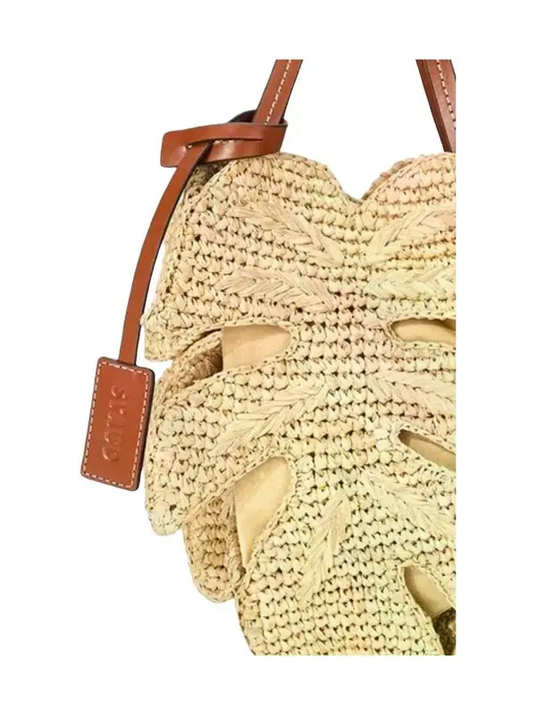 Staud Palm Leaf Raffia Tote - Neutrals