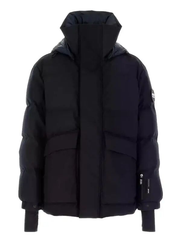 Giorgio Armani Quilted Hooded Ski Jacket - Blue