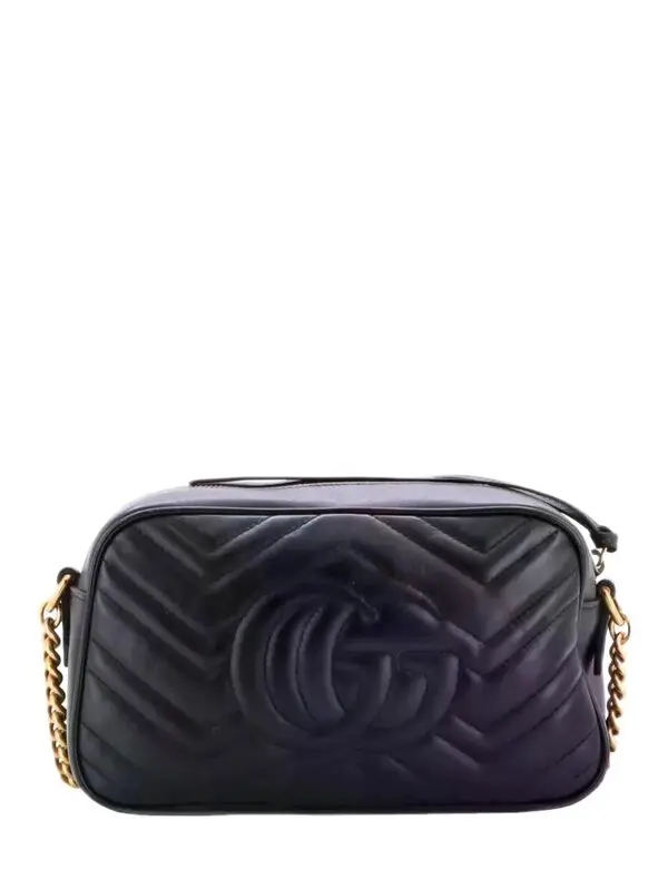 Gucci Gg Marmont Matelasse Leather Small Shoulder Bag - Black