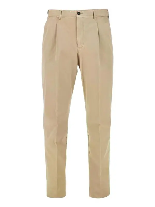 PT TORINO Pleat Detail Belted Trousers - Neutrals