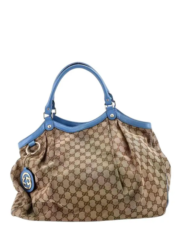 Gucci Sukey Gg Canvas Large Tote Bag - Blue
