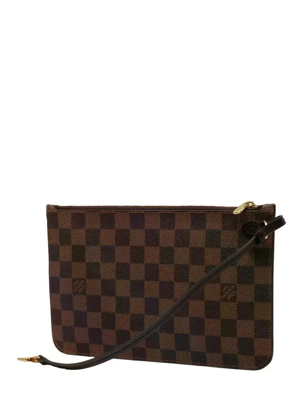 LOUIS VUITTON Damier Ebene Neverfull Mm Pouch - Brown