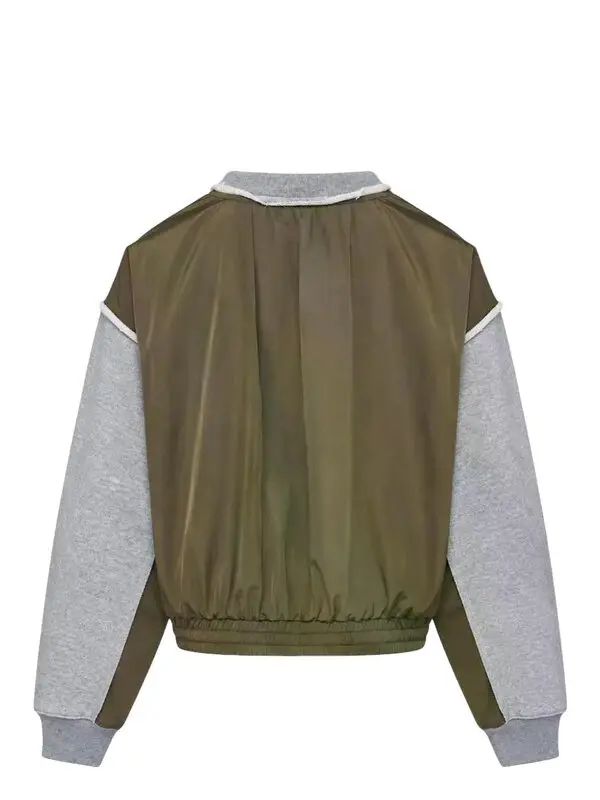 RE CODE Panelled Cotton Sweater - Grey