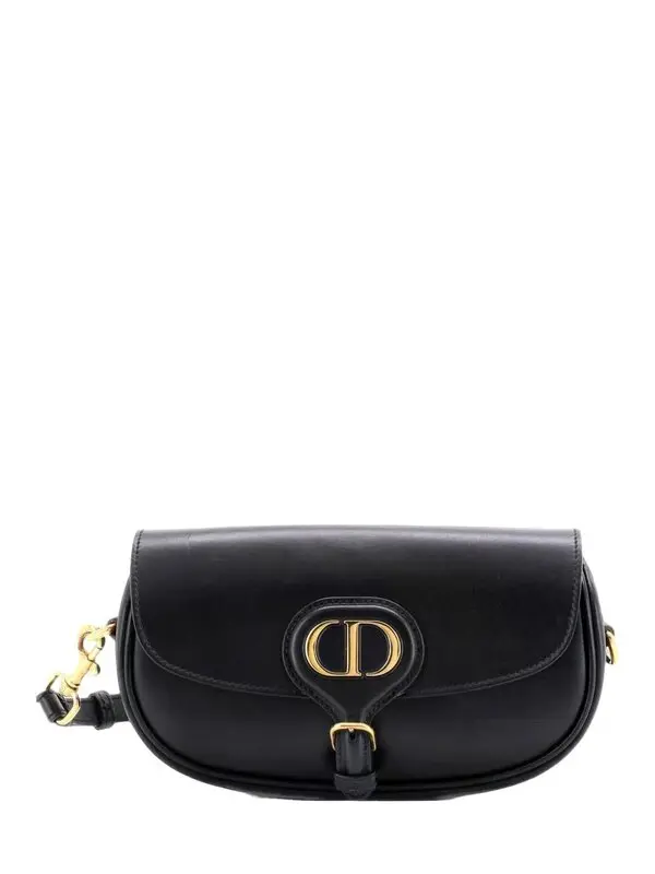 Dior Bobby Flap East West Crossbody Bag Leather - Black