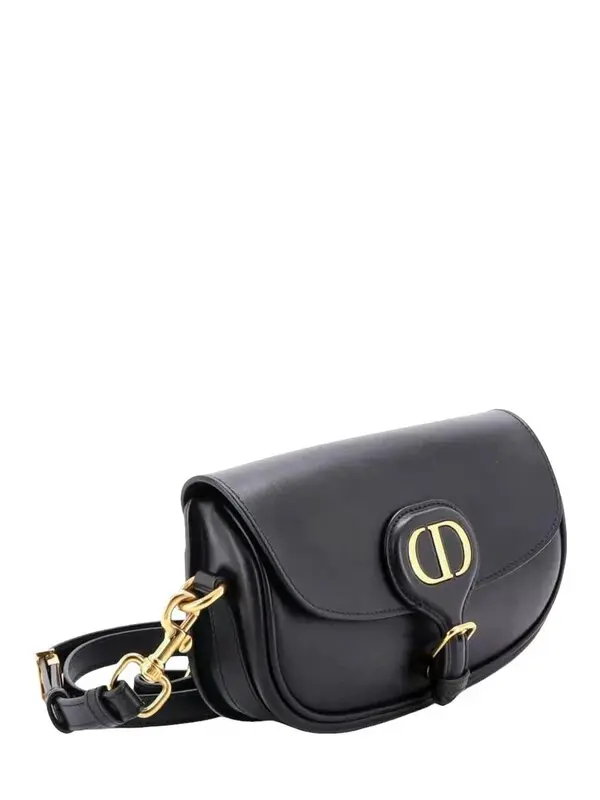 Dior Bobby Flap East West Crossbody Bag Leather - Black