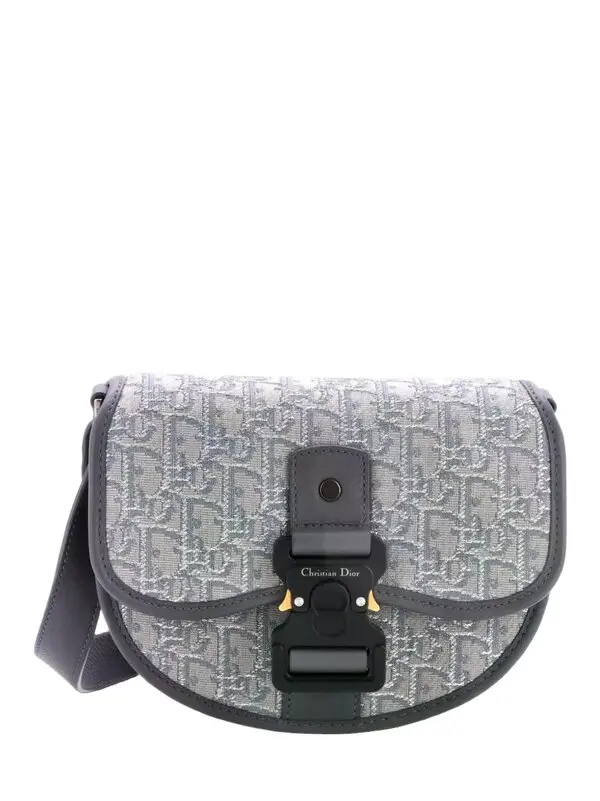 Dior Oblique Canvas Mini Messenger Bag - Grey