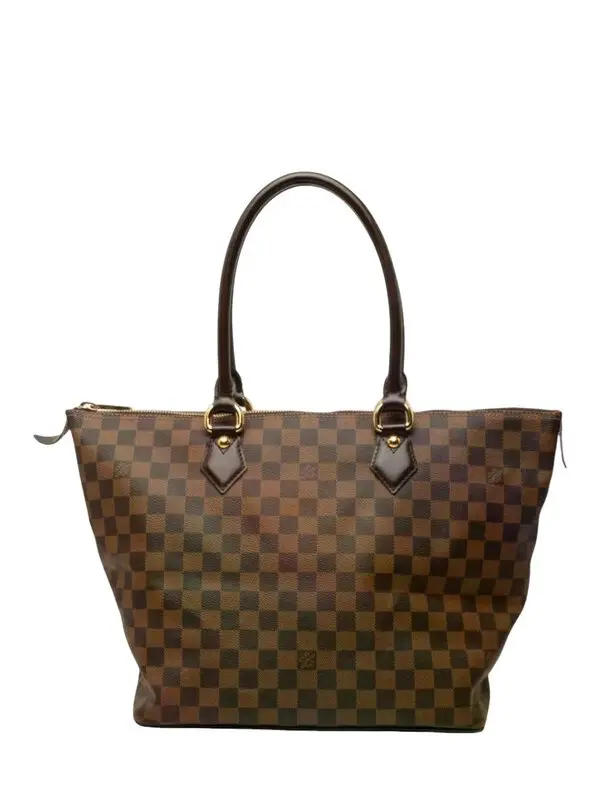 LOUIS VUITTON Damier Ebene Saleya Mm Tote Bag - Brown