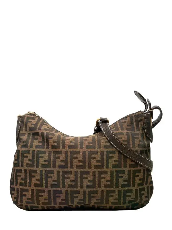 Fendi Zucca Canvas Crossbody Bag - Brown