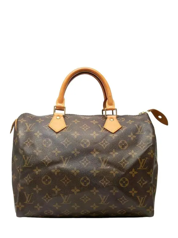 LOUIS VUITTON Monogram Speedy 30 Boston Bag - Brown