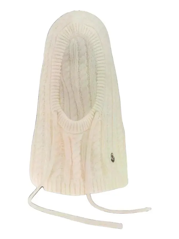 Moncler Cable-knit Balaclava - White