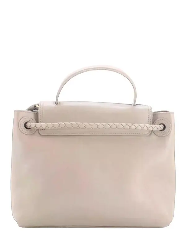 Bottega Veneta Ciao Ciao Top Handle Bag Leather With Intrecciato Detail Small Satchel - Grey