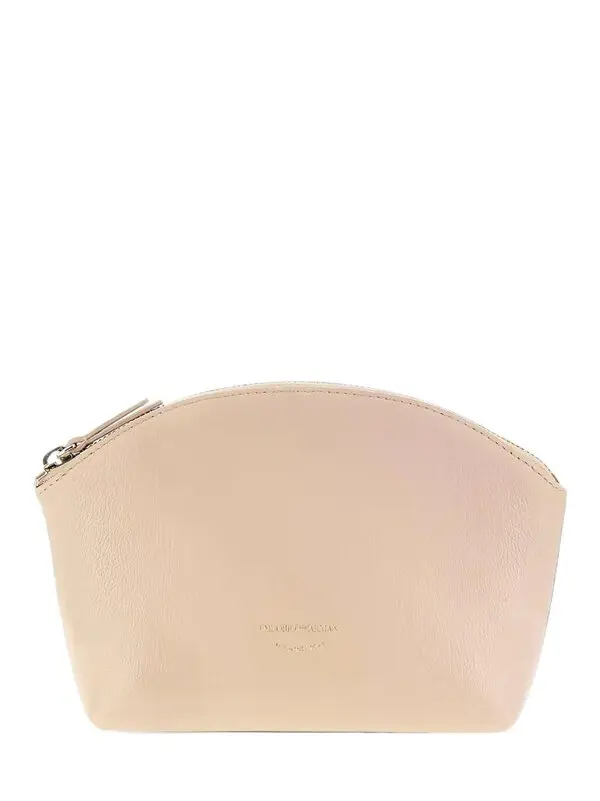 Emporio Armani Grained Leather Pouch - Neutrals
