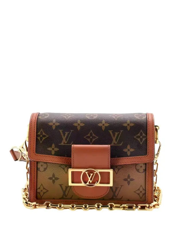 LOUIS VUITTON Dauphine Shoulder Bag Reverse Monogram Canvas Mini - Brown