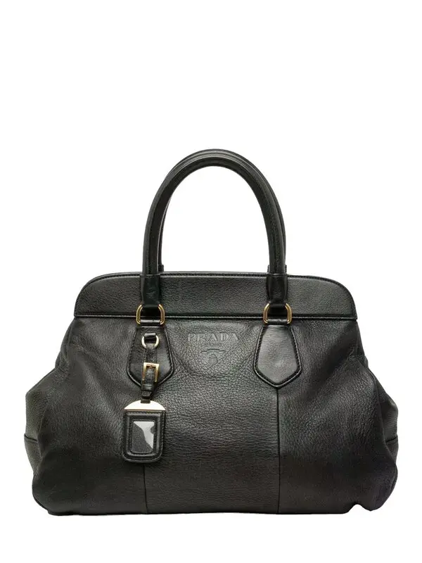 Prada Vitello Daino Handbag - Black