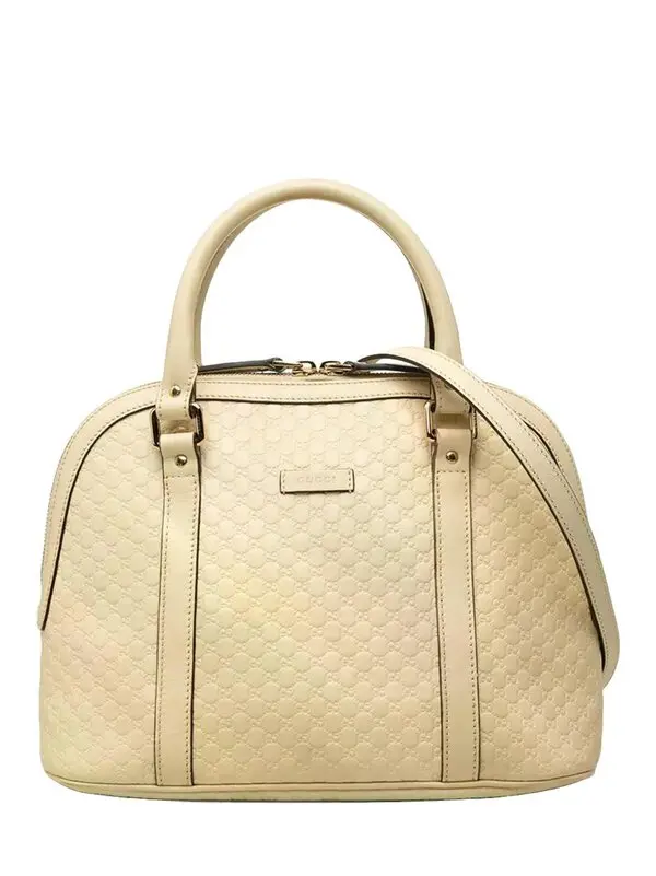 Gucci Microssima Dome Satchel - Neutrals