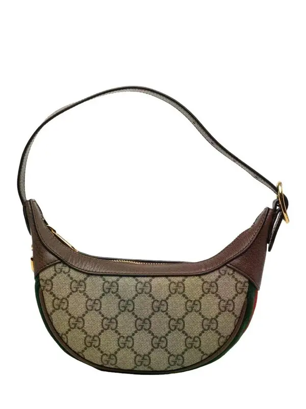 Gucci Mini Gg Supreme Ophidia Shoulder Bag - Neutrals