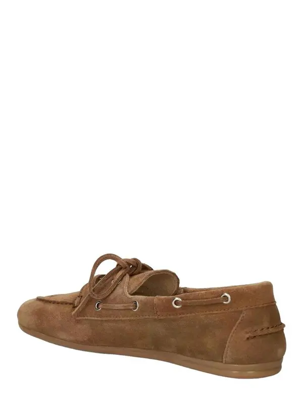 POSA Lace-up Suede Loafers - Brown