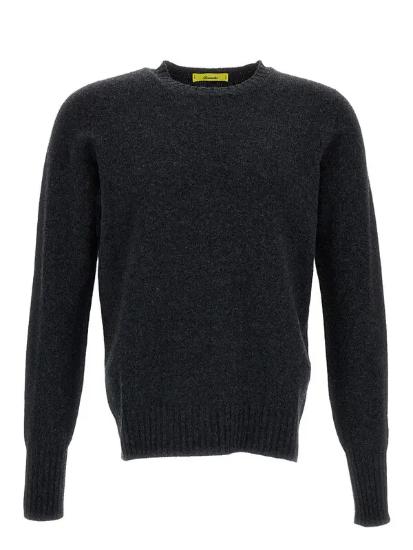 DRUMOHR Smooth-woven Wool Crewneck Sweater - Grigio