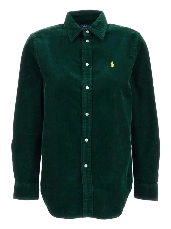 Polo Ralph Lauren Cotton Velvet Button-down Shirt - Verde