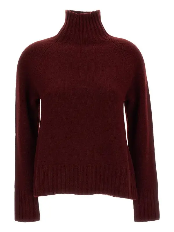 Max Mara Wool And Cashmere Boxy Knit Sweater - Red