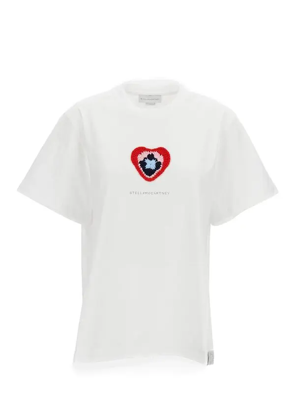 Stella McCartney Crochet Heart T-shirt - White