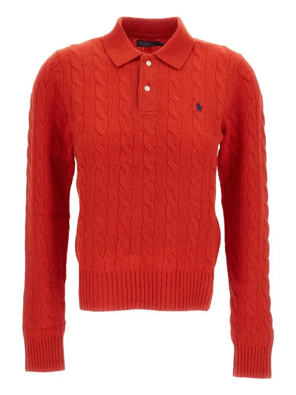 Polo Ralph Lauren Cable-knit Wool & Cashmere Sweater - Rosso