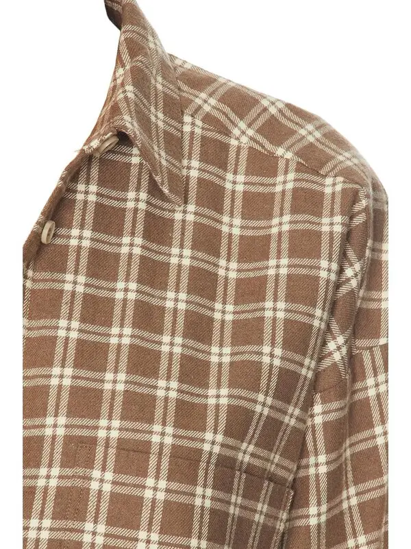 BY MALENE BIRGER Derris Plaid Cotton Flannel Shirt - Fosil