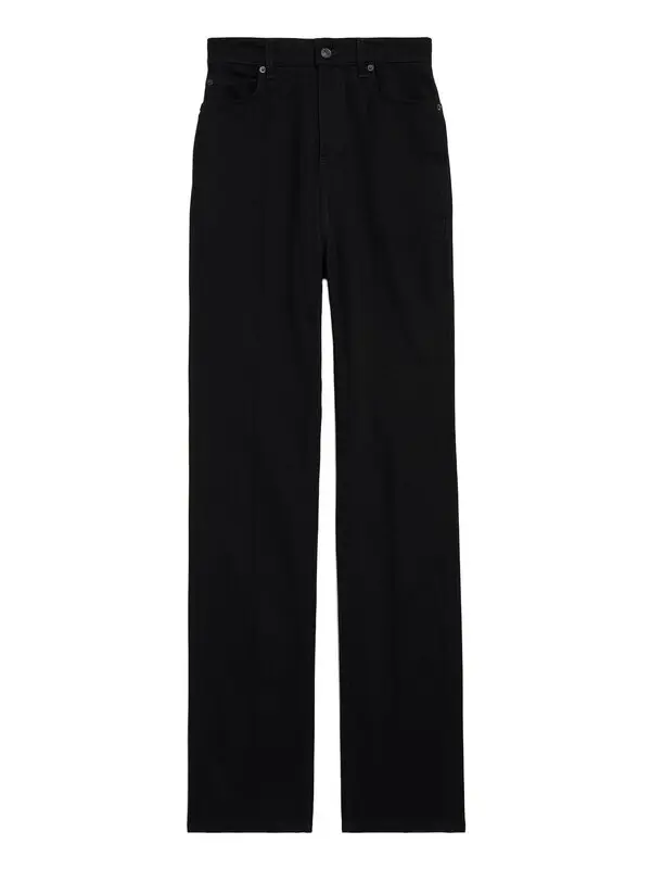 Balenciaga High Waist Slim Jeans - Black