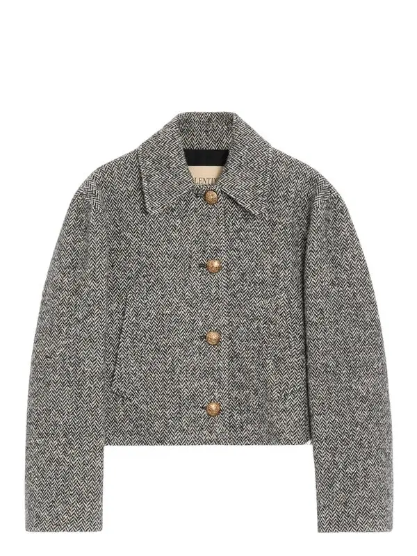 Valentino Garavani Cropped Textured Jacket - Multi