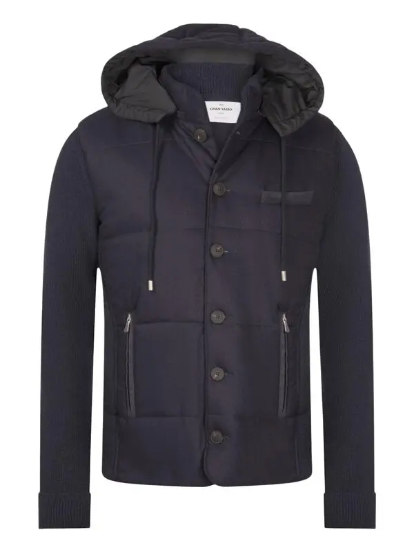 GRAN SASSO Padded Jacket With Hood - Blue