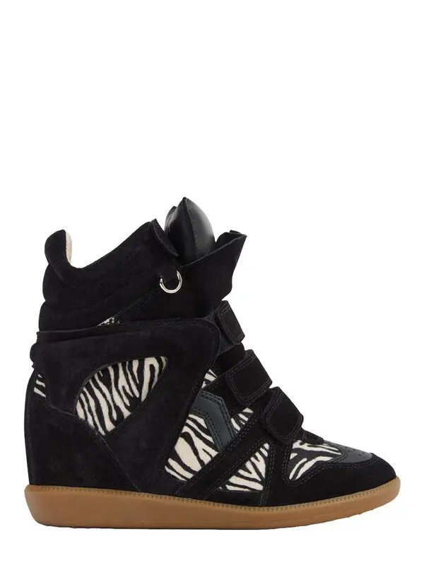 Isabel Marant Étoile Bekett Wedge Sneakers - Black / Zebra